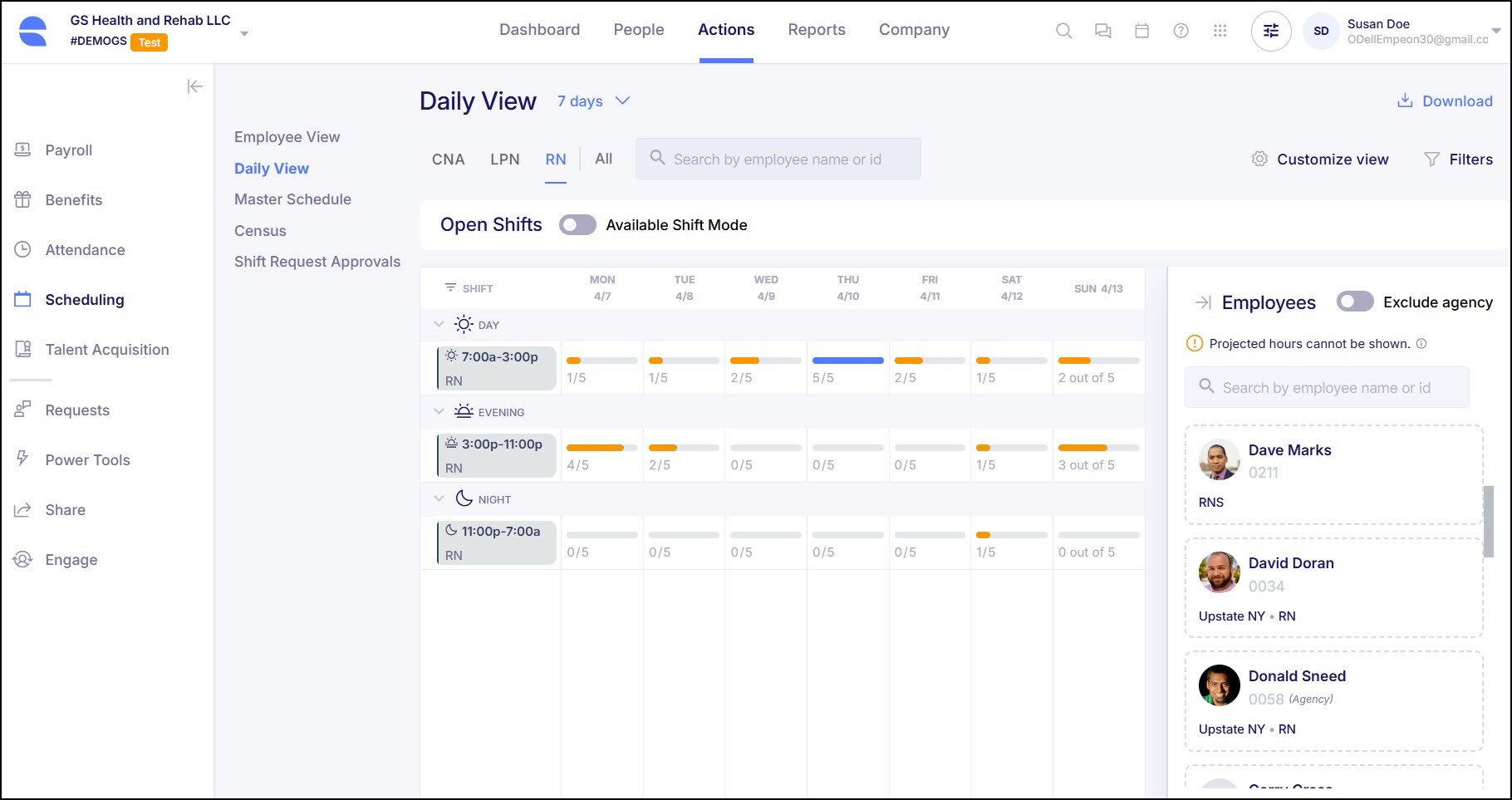 Advanced Scheduling - Daily View